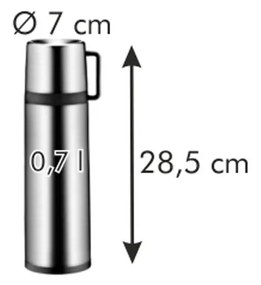 Termoska s hrníčkem CONSTANT 0,7 l, nerez