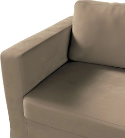 Potah na pohovku IKEA  Karlstad 3-místná, nerozkládací, dlouhý barva béžová látka lesklé, sametová