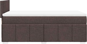 Box spring postel s matrací tmavě hnědá 90x200 cm textil 3286947