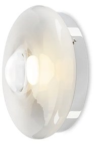 Nástěnná lampa Orbital Barva konstrukce:: stříbrná, Barva skla:: bílá
