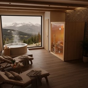 BPS-koupelny Finská sauna Relax  150x120, 3-4 osoby
