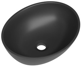 Gamma Negra, umyvadlo na desku 410x330x140 mm, černá matná, GMA-UC-NEGRA