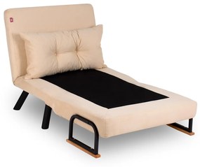 Designové rozkládací křeslo Hilarius krémové