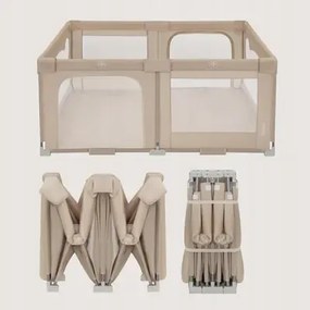 LIONELO Dětská ohrádka Florence Easy Fold Beige Sand / 150 x 180 cm /