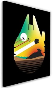 Gario Obraz na plátně Star Wars, útěk z pouštní planety - Dr.Monekers Rozměry: 40 x 60 cm