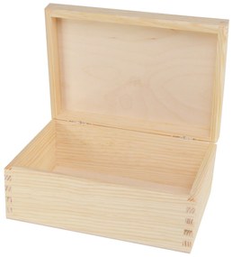 Dřevěná krabička s víkem - 19,5 x 14 x 8 cm
