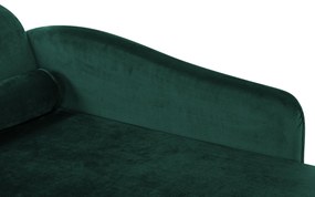 Lenoška čalouněná smaragdově zeleným sametem LUIRO Beliani