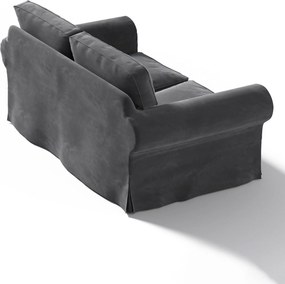 Potah na pohovku IKEA  Ektorp 2-místná, nerozkládací barva černá látka lesklé, sametová