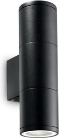 ILUX 100395 Venkovní nástěnné Ideal Lux Gun AP2 small nero 100395 černé 21cm IP44 - IDEALLUX