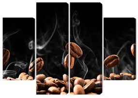 Vícedílný obraz Horká Kávová Zrna Nedostatek Nedostatek Přírodní plátno 160x120