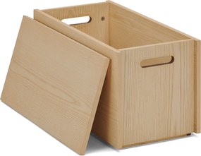 Tchibo - Stohovatelný úložný box s víkem - barva: hnědá