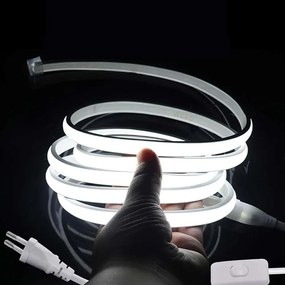 10 m Led pásek Cob Strip 11W/m 288 Led/m IP65 230V Bílý Studený