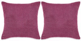 vidaXL Sada polštářů 2 ks velur, 60 x 60 cm, růžové