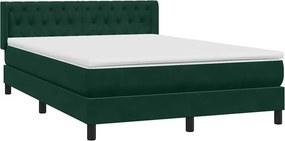 Box spring postel s matrací tmavě zelená 160x220 cm samet 3318414