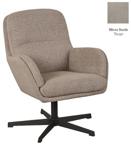LABEL51 Otočné křeslo MOSS hnědé s područkami CH-73.014