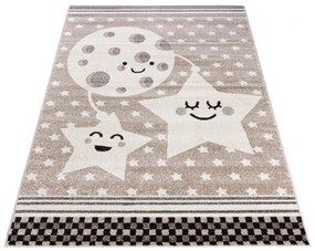 Dětský kusový koberec Tři kamarádi béžový 133x190cm