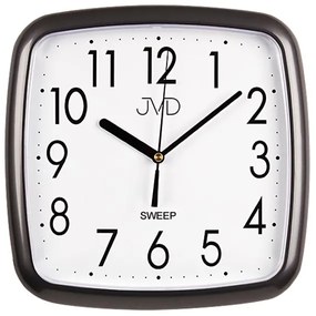 Šedo černé hranaté nástěnné hodiny JVD sweep HP615.17