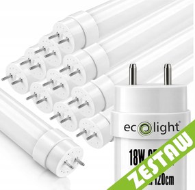10x LED trubice 120cm 18W 2430lm 6500K T8 G13