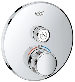 Grohe Grohtherm Smart Control - podomítkový termostat na jeden spotřebič, kulatý tvar, chrom, 29118000