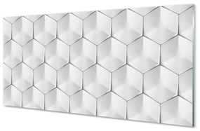 Obraz na skle 3d šestiúhelníky 125x50 cm