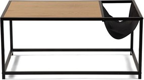 Černý/v přírodní barvě konferenční stolek v dekoru dubu 60x99 cm Bayen – Bonami Essentials