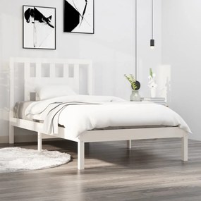 vidaXL Rám postele masivní borovice 90 x 200 cm [3104052] Barva: Bílá