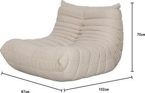 Designové křeslo Nua samet béžové