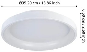 Eglo 901248 - LED Stmívatelné stropní svítidlo LORETELLO LED/12W/230V bílá + DO