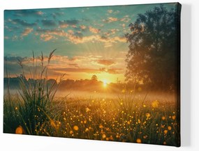 Obraz na plátně - Už se smráká nad loukou FeelHappy.cz Velikost obrazu: 60 x 40 cm