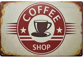 Cedule Coffee Shop - dekorace 30x 20cm Plechová cedule