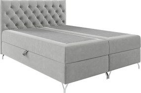 Boxspringová postel, 120x200, světle šedá látka Velvet, GULIETTE + dárek