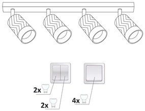 Bodové svítidlo ARRAS 4xGU10/10W/230V bílá