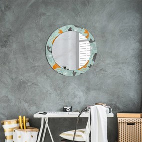 Kulaté zrcadlo s dekorem Čínský kapr fi 60 cm