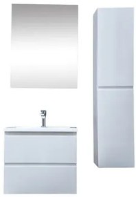 Koupelnová skříňka s umyvadlem SAT B-Way 59x50x45 cm bílá lesk KSETBWAY17