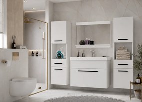 Koupelnový nábytek Belini bílý mat + umyvadlo + zrcadlo  ROD M 6/0/W/W/0/ZW