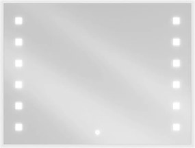 Mexen Ner, LED koupelnové zrcadlo s podsvícením 80x60 cm, 6000K, ochrana proti zamlžování, 9809-080-060-611-00
