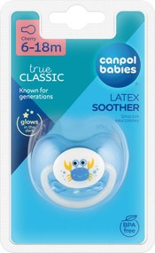 Canpol babies Dudlík svítící kaučukový třešinka 6-18m LOVE&SEA