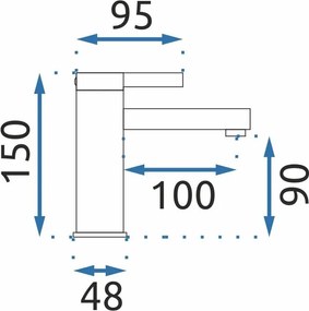 Rea Polo - umyvadlová baterie, Bílá-Chromová, REA-B9941