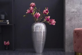 Podlahová váza SINIS Dekorhome Stříbrná