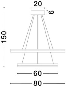 LED lustr Cantria 80
