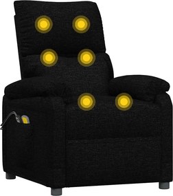 Elektrické masážní křeslo černé textil 3098433