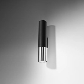 Sollux Lighting Nástěnné svítidlo LOOPEZ černé/chrom