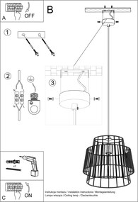 Sollux Lighting Závěsné svítidlo GATE bílé