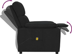 Masážní křeslo černé textil 289674