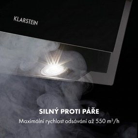 Klarstein Mirage 60, digestoř, 60 cm, nástěnná, 671 m³/h, A++, dotykový panel, černá