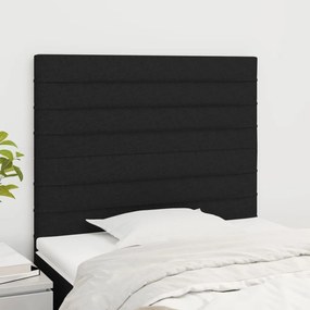 Čelo postele černé 90x5x118/128 cm látkové 3116456