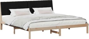 Rám postele s čelo Hnědá 200 x 200 cm Masivní borové dřevo 3394400