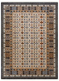Vlněný kusový koberec Efez béžovo modrý 300x380cm