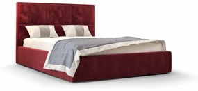 Manželská postel 160 cm Elna (bordó) (s roštem a úložným prostorem). 1046907