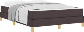 Postel s boxspringem s matrací Tmavě hnědá 140 x 190 cm textil 3398566